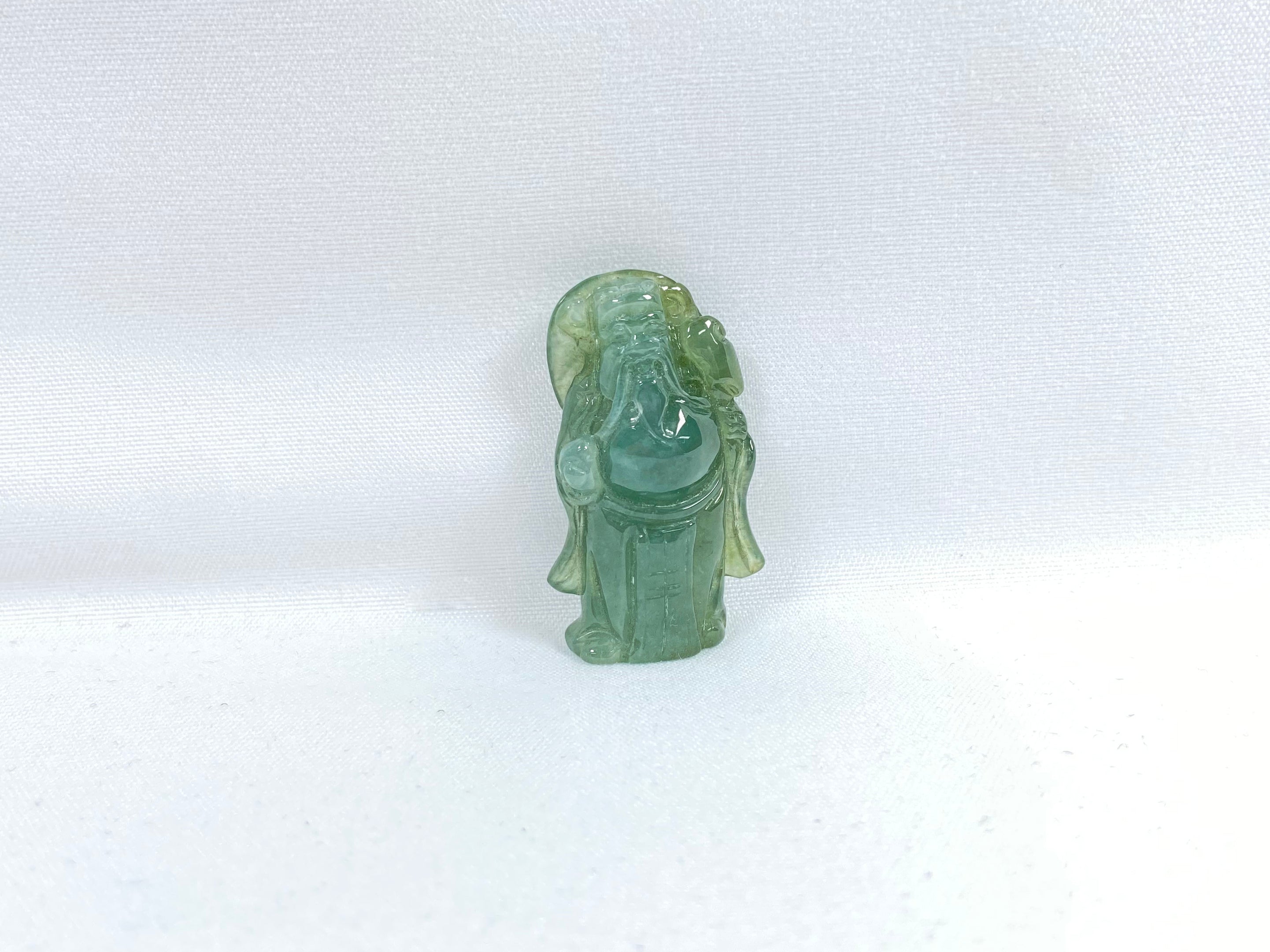 Icy Mint Wealth Deity · Natural Burmese Loose Jadeite – TATHATA