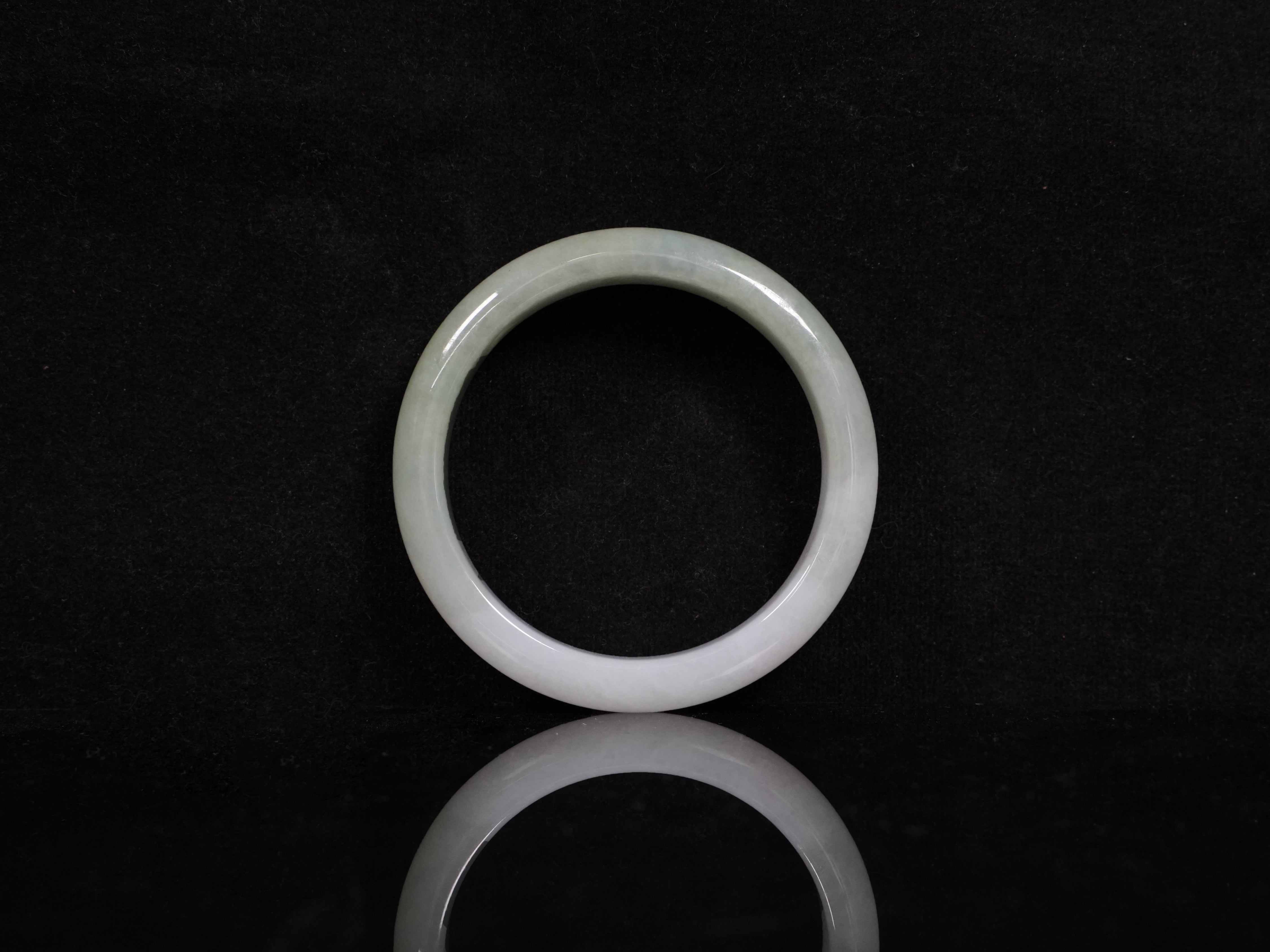 Half White Half Pale Green Dual Tone · Nature Burmese Jadeite Bangle ...